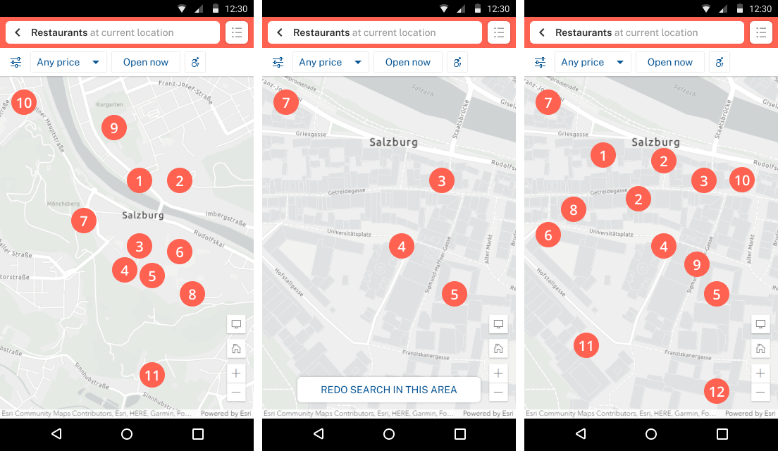 Search this area – Map UI Patterns